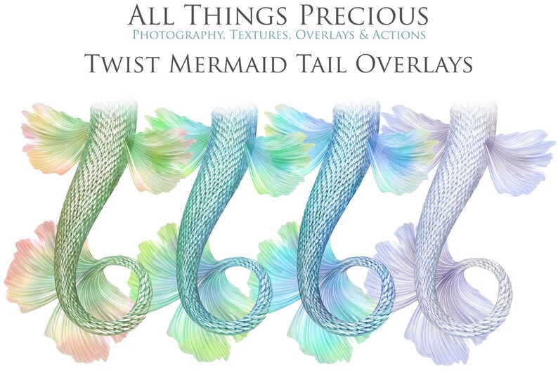 Digital Overlays Png MERMAID Tail TWIST Clipart - Etsy