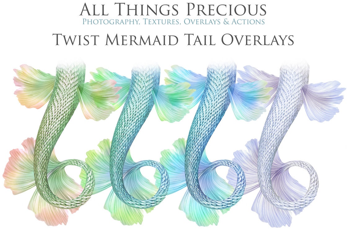 Digital Overlays Png MERMAID Tail TWIST Clipart - Etsy
