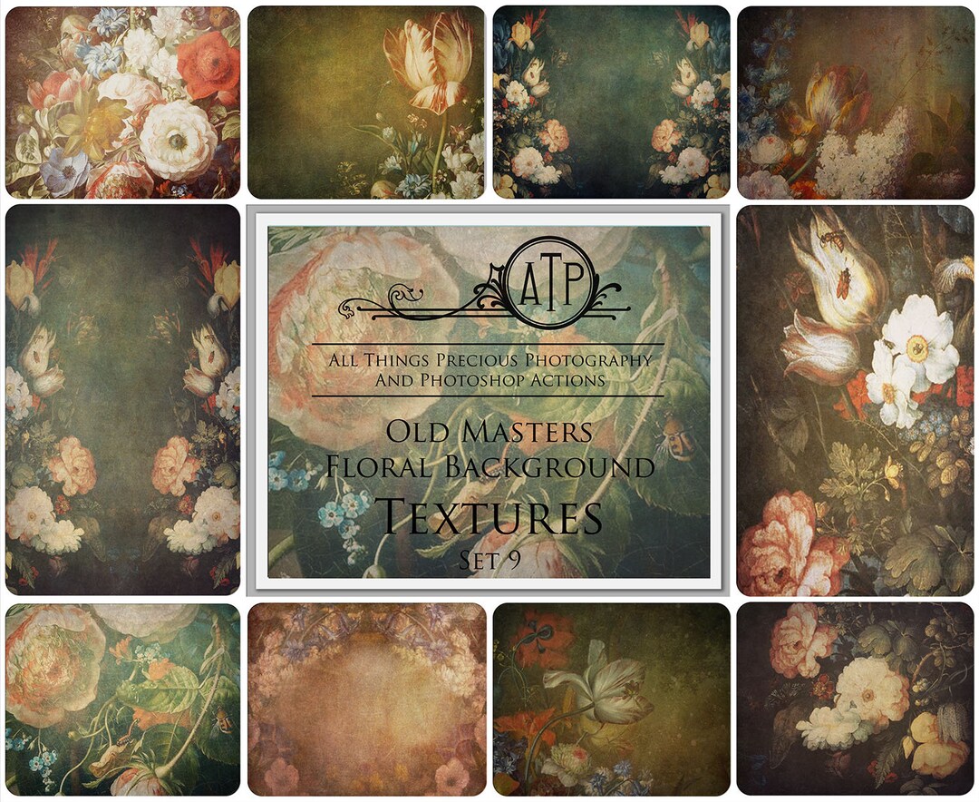10 Fine Art TEXTURES Old Masters FLORAL Flower Background - Etsy