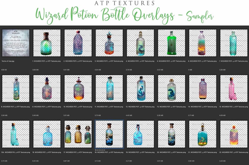 Png Overlays - WIZARD POTION BOTTLES - Set 1 / Photo Overlay, High ...