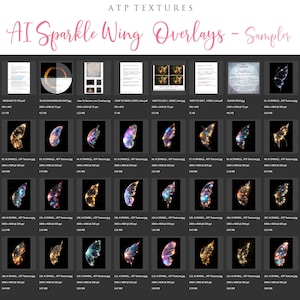 Photo Overlays - 90 SPARKLE FAIRY WINGS Set 2 / High Resolution ...