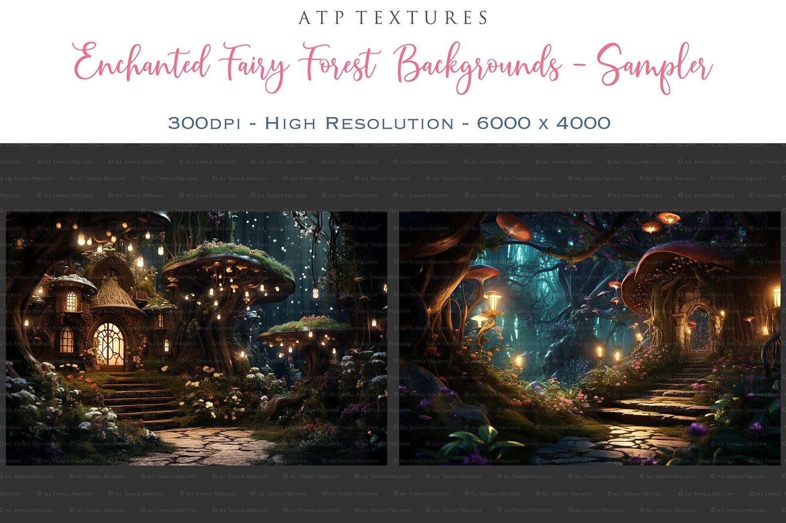 24 AI Digital Backgrounds - Enchanted FAIRY FOREST - Photo Backdrop ...