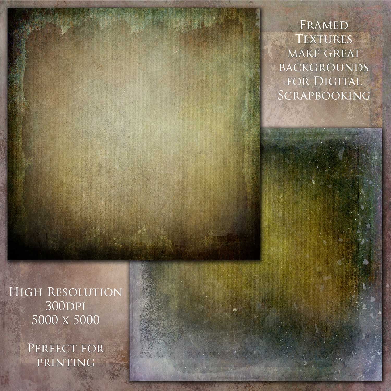 Fine Art TEXTURES - FRAMED Set 1 / Photography Edit, Digital Backdrop ...