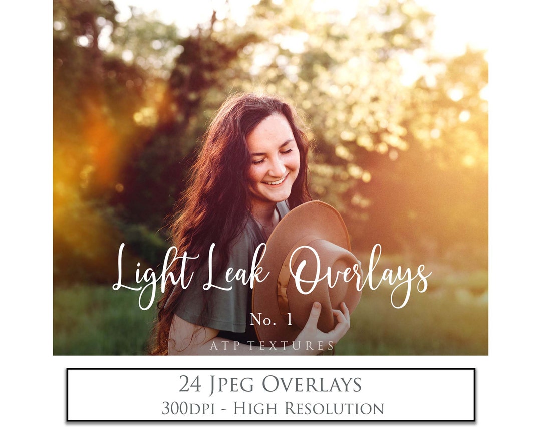 24 JPEG OVERLAYS - Light Flare LEAK Overlays Set 1 / Photoshop Overlay ...