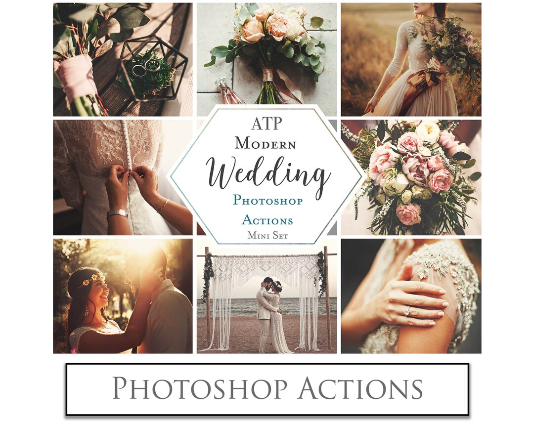 PHOTOSHOP ACTIONS for Photographers - Modern WEDDING Mini Set ...