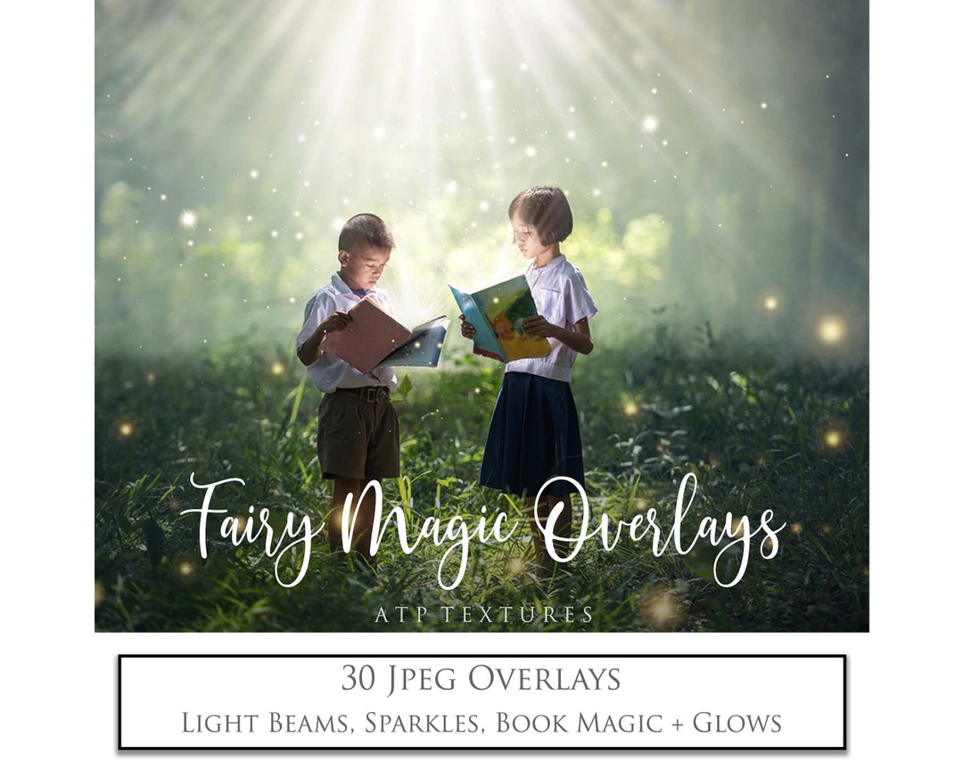 30 Digital Overlays, FAIRY MAGIC Overlay, Photo Overlay, Magic Sparkle ...