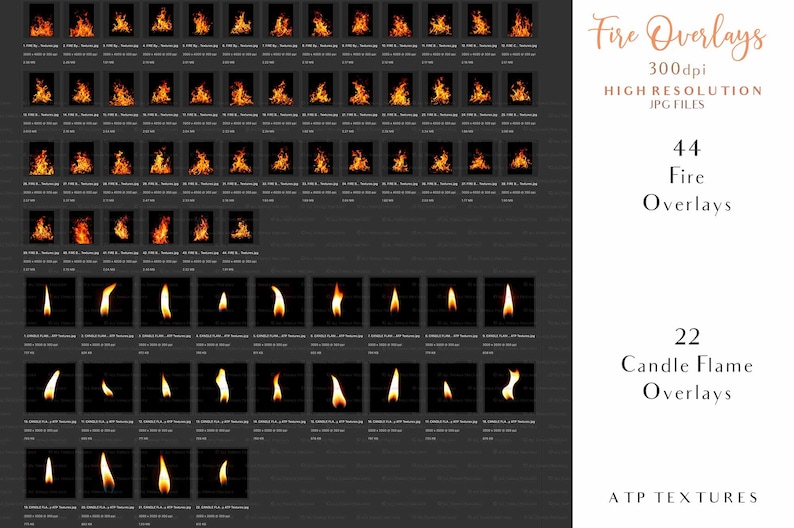 145 Fire Overlays Bundle, Fire Ring, Fire Circle, Fireball, Candle Flame, Photo Overlay, Photo ...