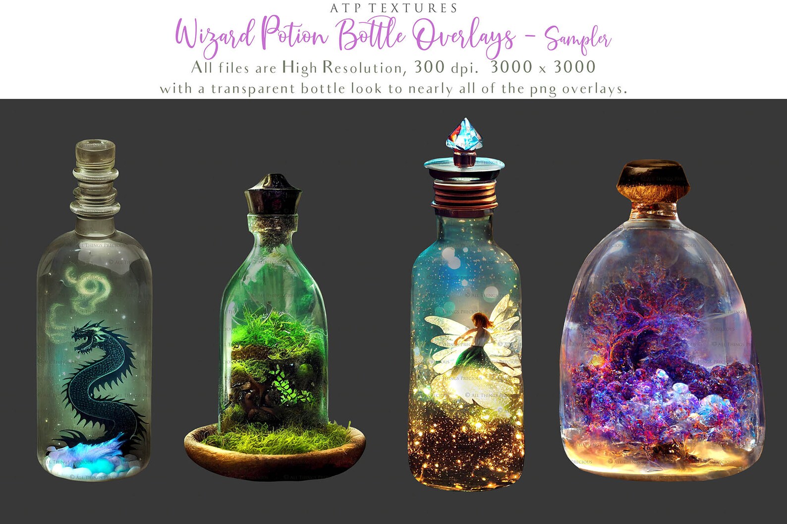 Png Overlays - WIZARD POTION BOTTLES - Set 2 / Photo Overlay, High ...