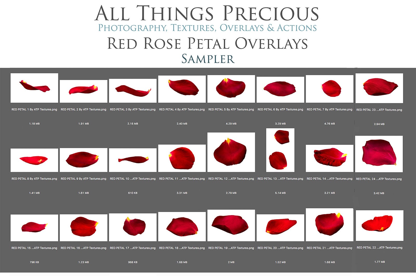 50 OVERLAYS PHOTOSHOP PNG - Red Rose Petal Clipart - Photo Overlay ...