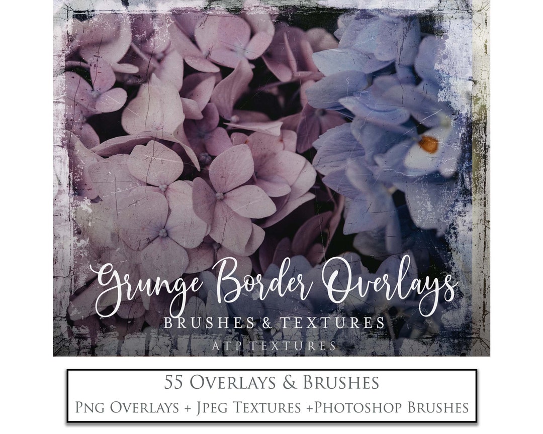 Png Overlays, GRUNGE BORDER Photoshop BRUSHES / Photography Overlay ...
