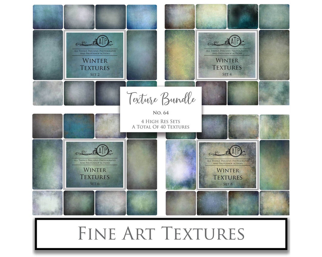40 Fine Art TEXTURES, Digital BUNDLE No. 64. Photo Overlay ...