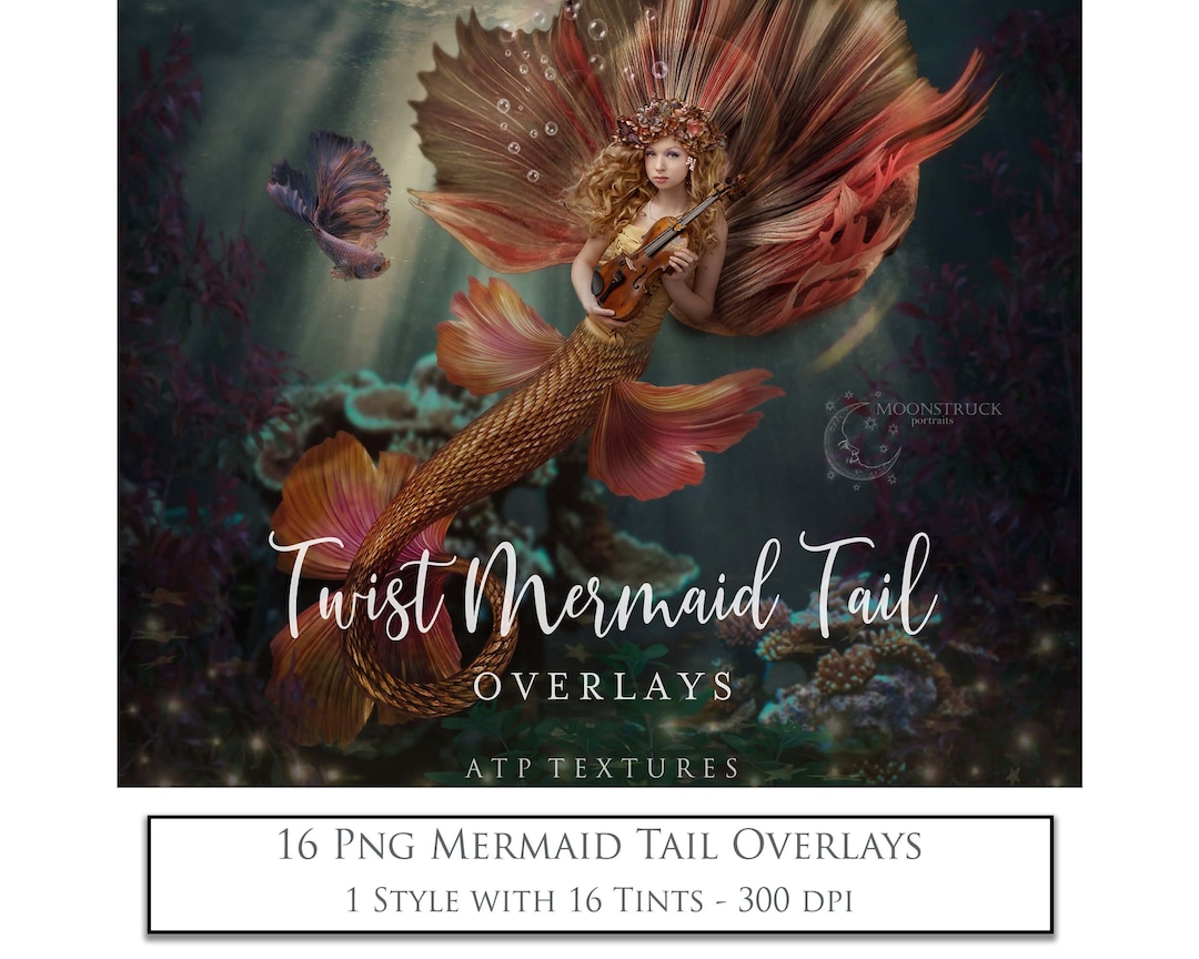 Digital Overlays, Png MERMAID Tail - TWIST - Clipart, Photoshop Overlay ...