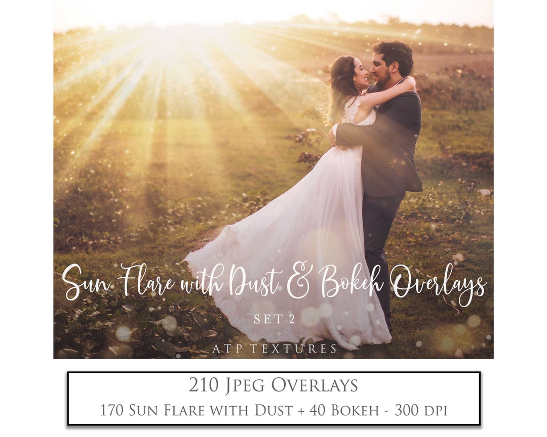 210 Digital OVERLAYS, Sun Flare Dust and Bokeh - Set 2, Jpeg, Photo ...