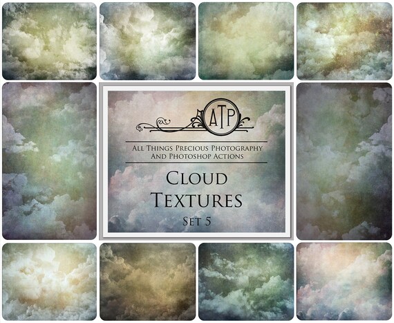 10 Fine Art TEXTURES - CLOUDS Set 5 - Digital Overlays, Photography ...