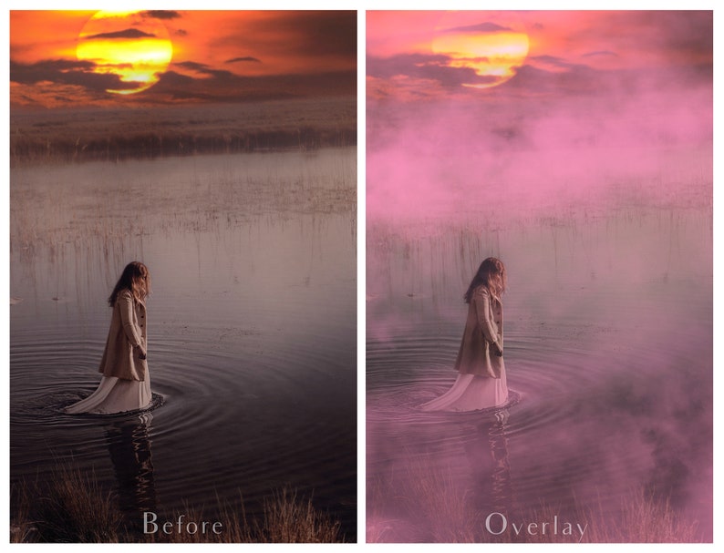 55 PHOTO OVERLAYS Pink FOG Png Overlays Photoshop Edit | Etsy