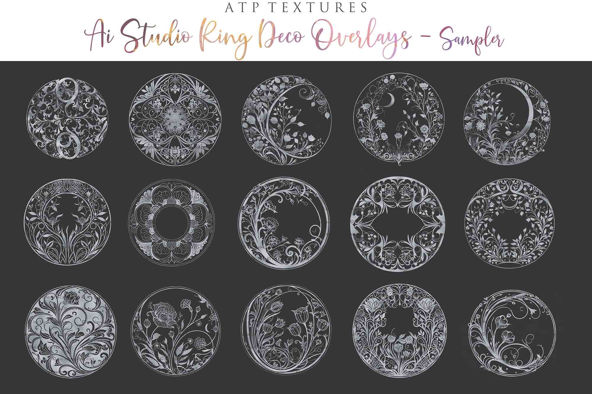 PNG Overlays - Deco Circle, Background Overlay, SILVER, Halo ...