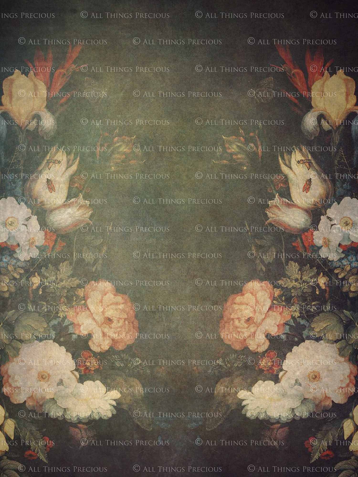 10 Fine Art TEXTURES Old Masters FLORAL Flower Background - Etsy
