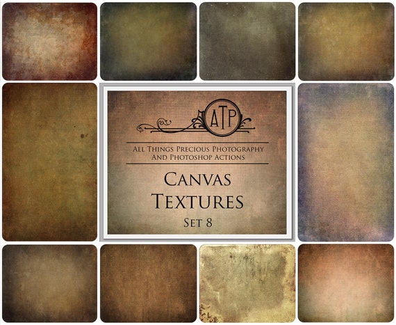 10 Fine Art DIGITAL TEXTURES - CANVAS Set 8 / Background Texture ...