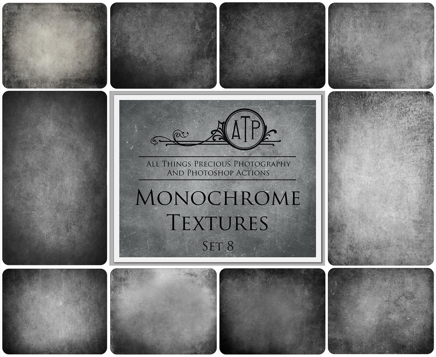 10 Fine Art TEXTURES MONOCHROME Set 8 / Photography | Etsy
