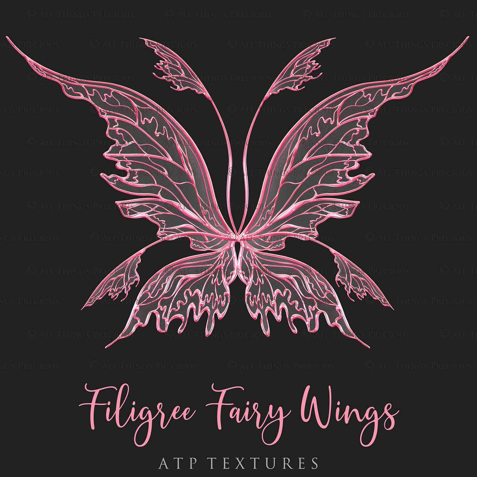 25 Png Overlays FILIGREE FAERY WINGS Set 5 / Photo Overlay - Etsy