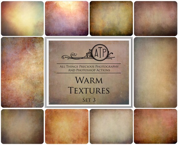 10 Digital Textures - Warm Set 3 / Photo Overlay, Textured Paper ...