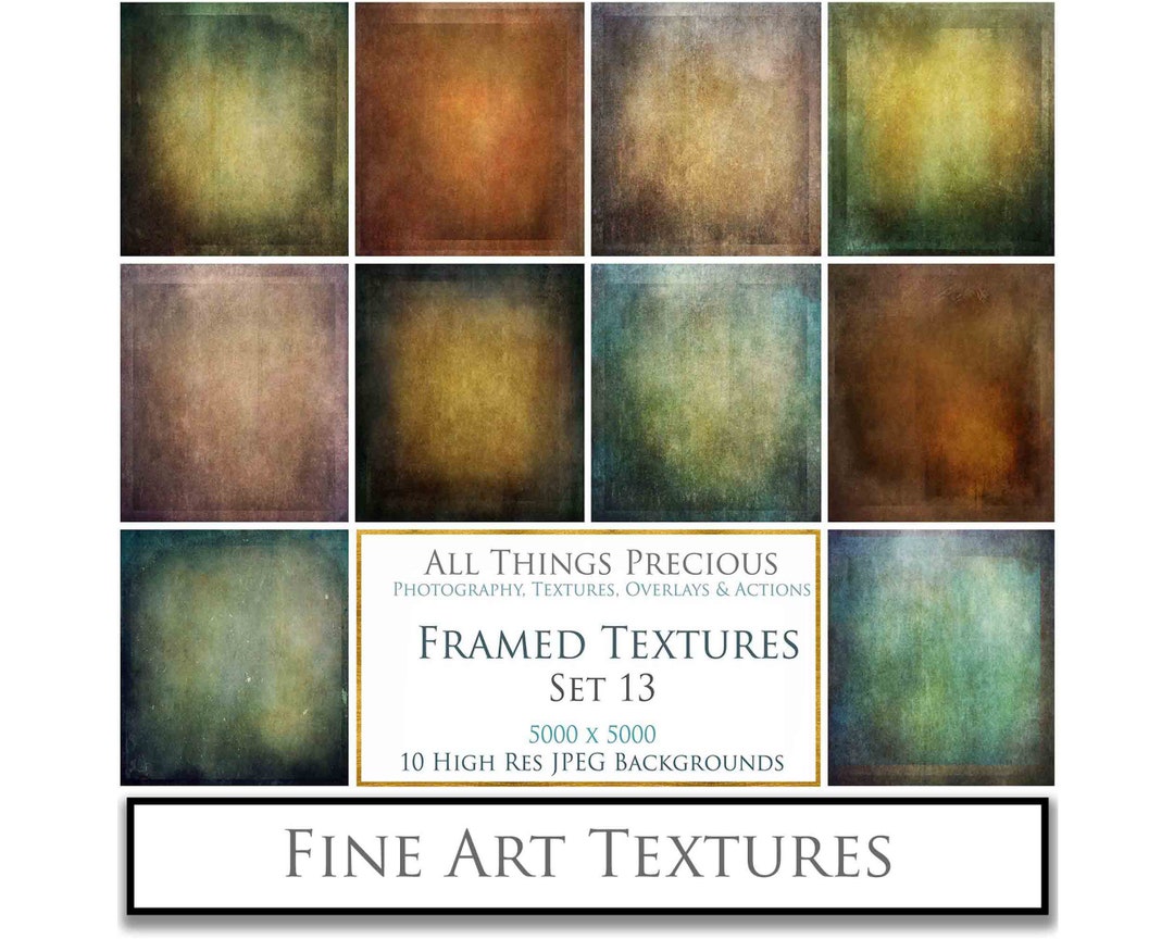10 Fine Art Textures - Framed Set 13 / Photo Overlay, Digital Backdrop ...
