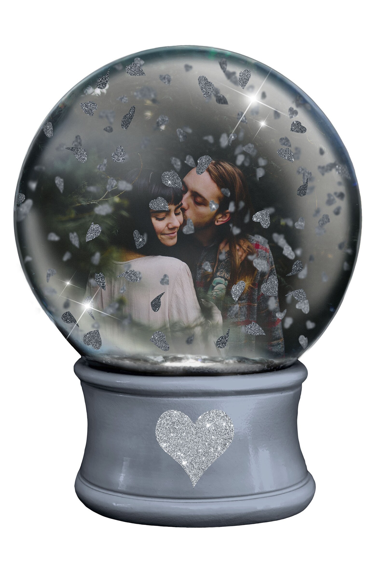 Digital Snow Globe, Png Clipart, Valentine Overlays, Psd Template ...