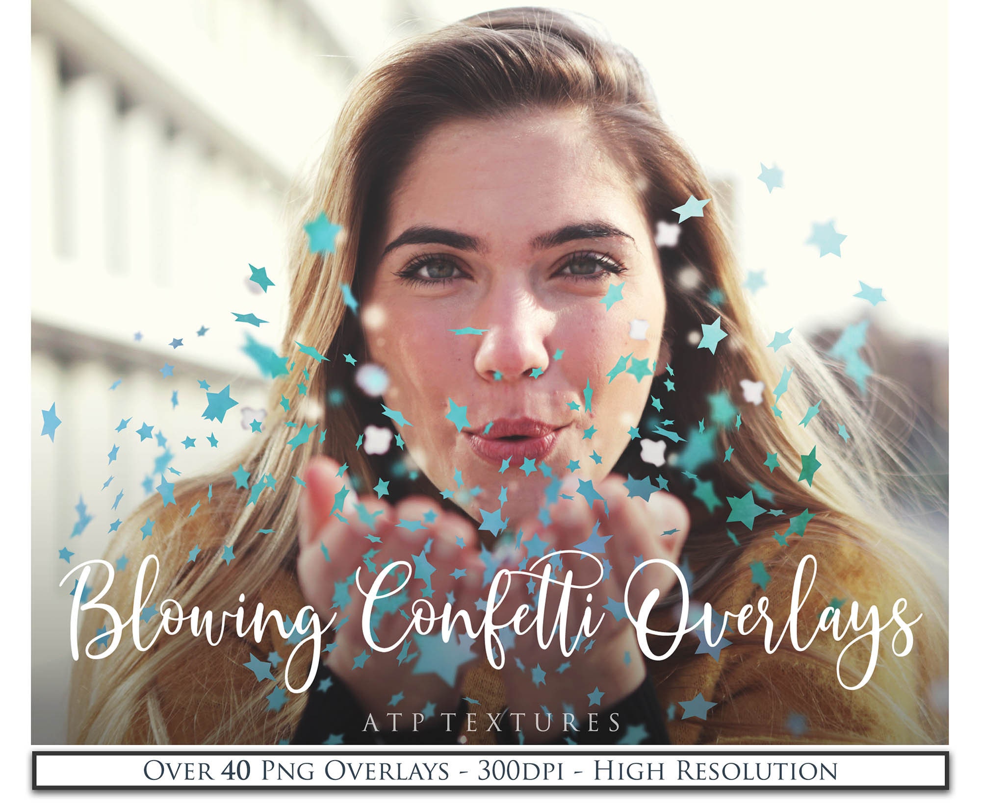 Blowing Glitter Overlay Photoshop