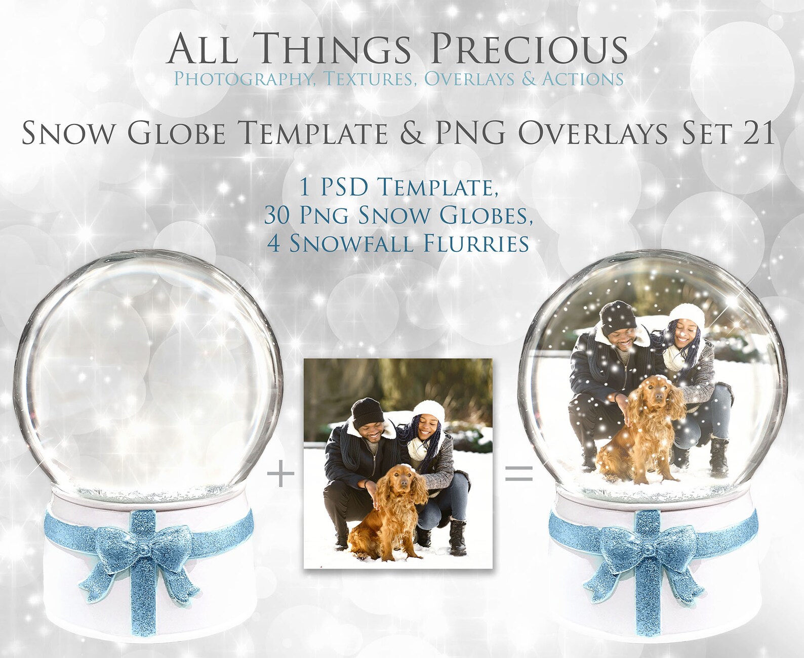 PNG CLIPART Digital Snow Globe PSD Template No.18 / - Etsy Canada