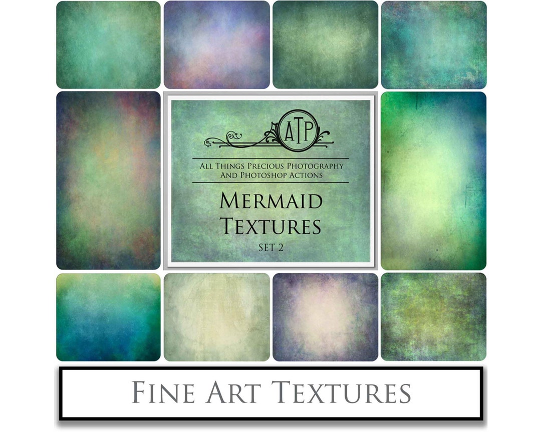 Mermaid Fine Art Textures – Sea Scrapbooking, Photoshop Overlays ...