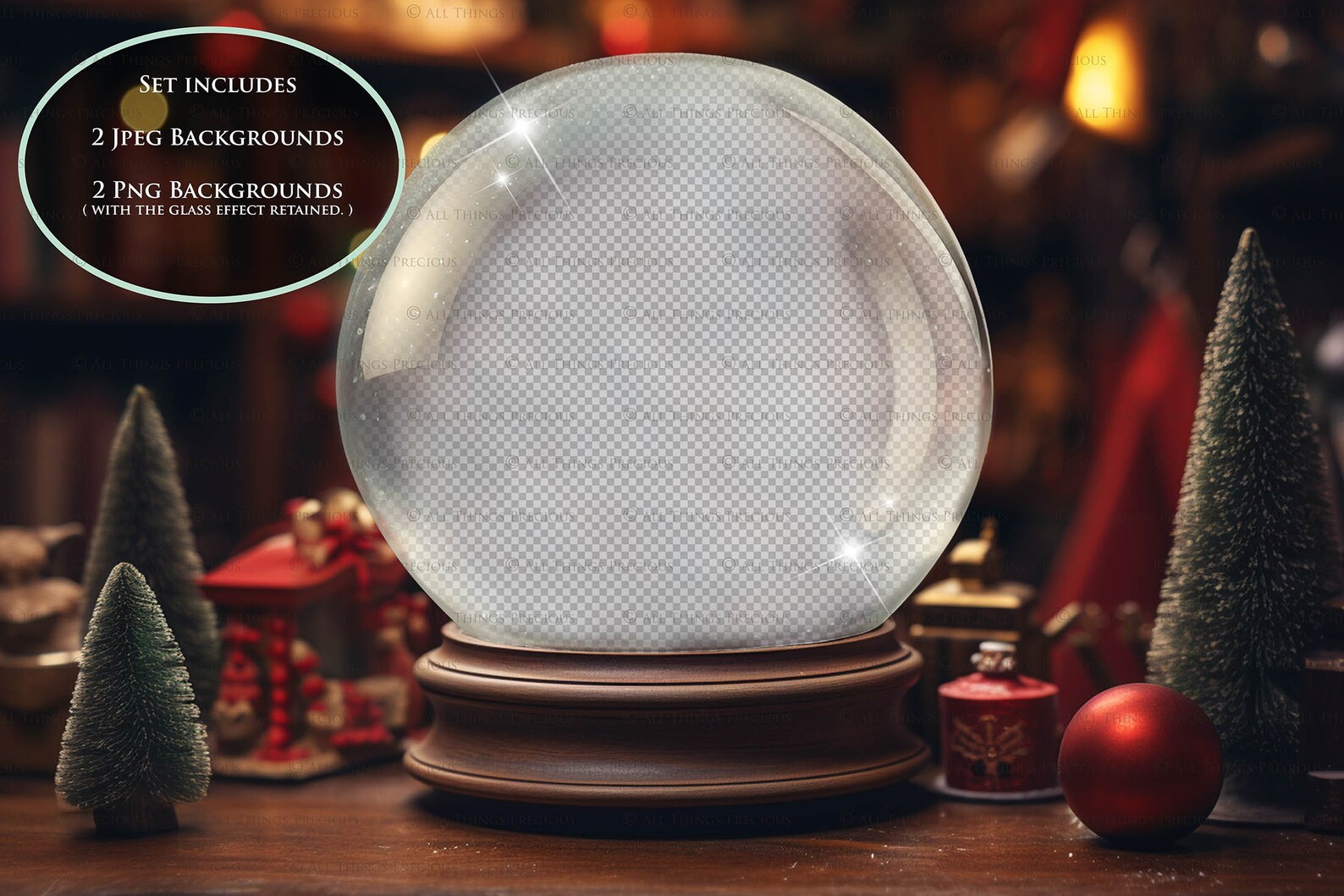PHOTOSHOP TEMPLATE, Digital Background Snow Globe Psd Template, No. 22 ...