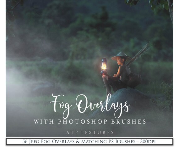 56 Digital FOG OVERLAYS for PHOTOGRAPHY with 56 Photoshop Brushes ...