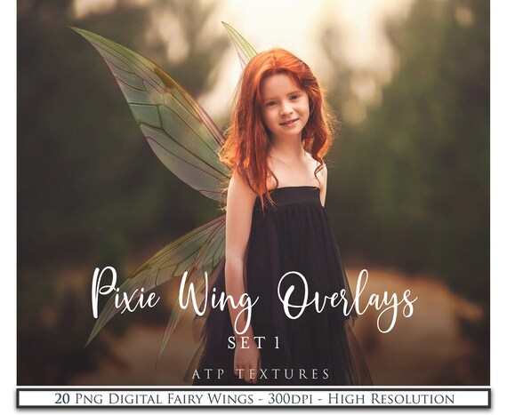 OVERLAYS - 20 Png PIXIE WINGS Set 1 / Transparent Fairy Wings, Png ...