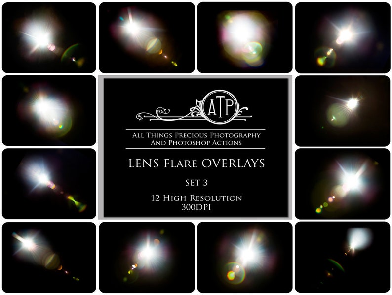 48 SUN FLARE Overlays Lens Flares Bundle No.2 / Digital - Etsy