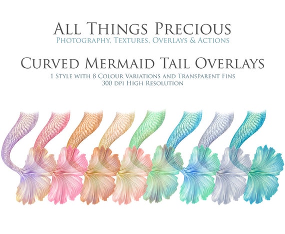 MERMAID TAIL Png OVERLAYS / Photo Overlay Fantasy High | Etsy