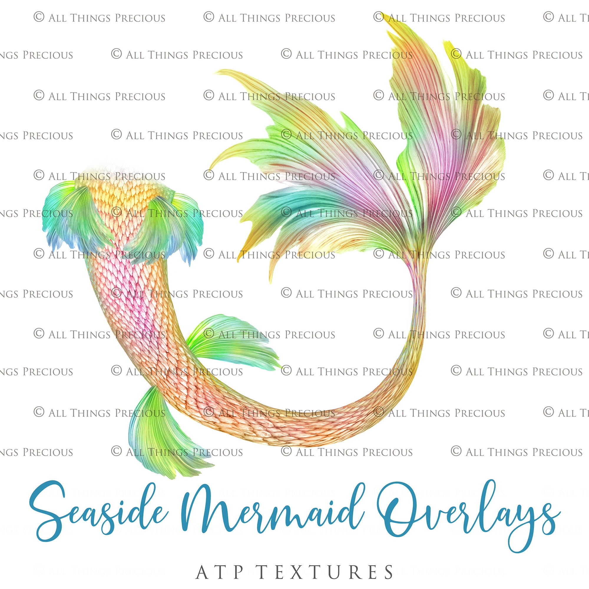 MERMAID TAIL Png Overlays SEASIDE Photo Overlay Fantasy - Etsy