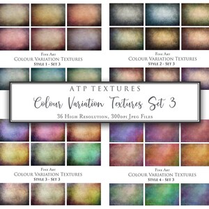 288 TEXTURES, Colour Variations BUNDLE No. 1 / Fine Art Texture ...