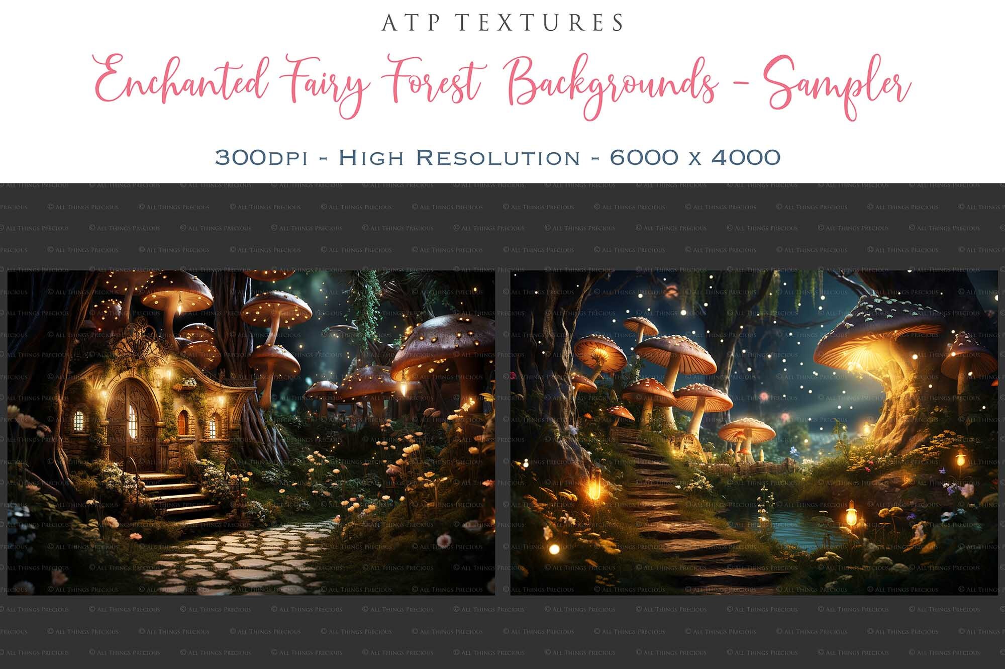 24 AI Digital Backgrounds - Enchanted FAIRY FOREST - Photo Backdrop ...
