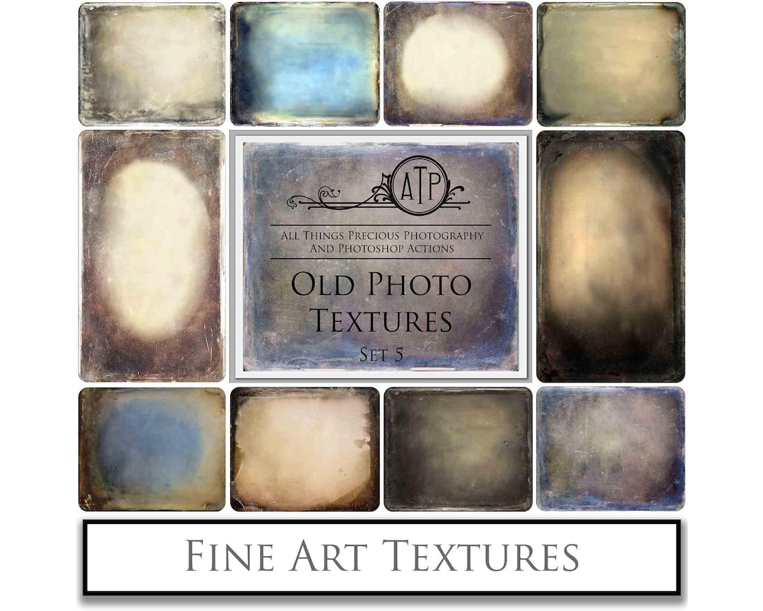 Old Photo TEXTURES Set 5, Vintage Aged Editing Overlays, Digital ...