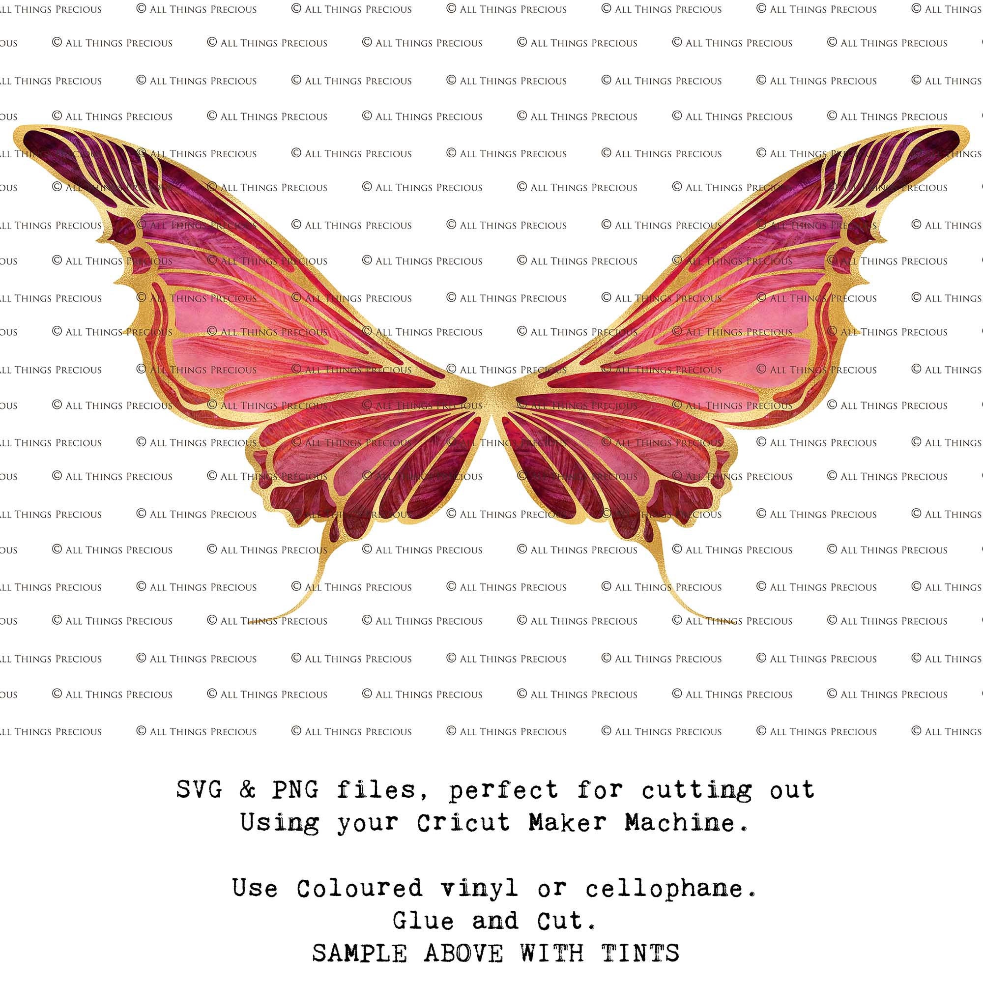SVG Fairy WINGS No. 74 - for Cricut Maker / Costume, Cosplay Wings ...