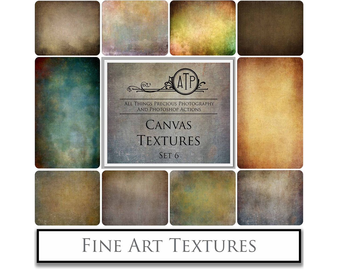 10 FINE ART TEXTURES - Canvas Set 6 / Textured Background, High Res ...