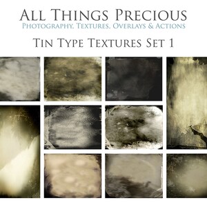 10 Fine Art TEXTURES - VINTAGE TINTYPE Texture / Photoshop Overlays ...