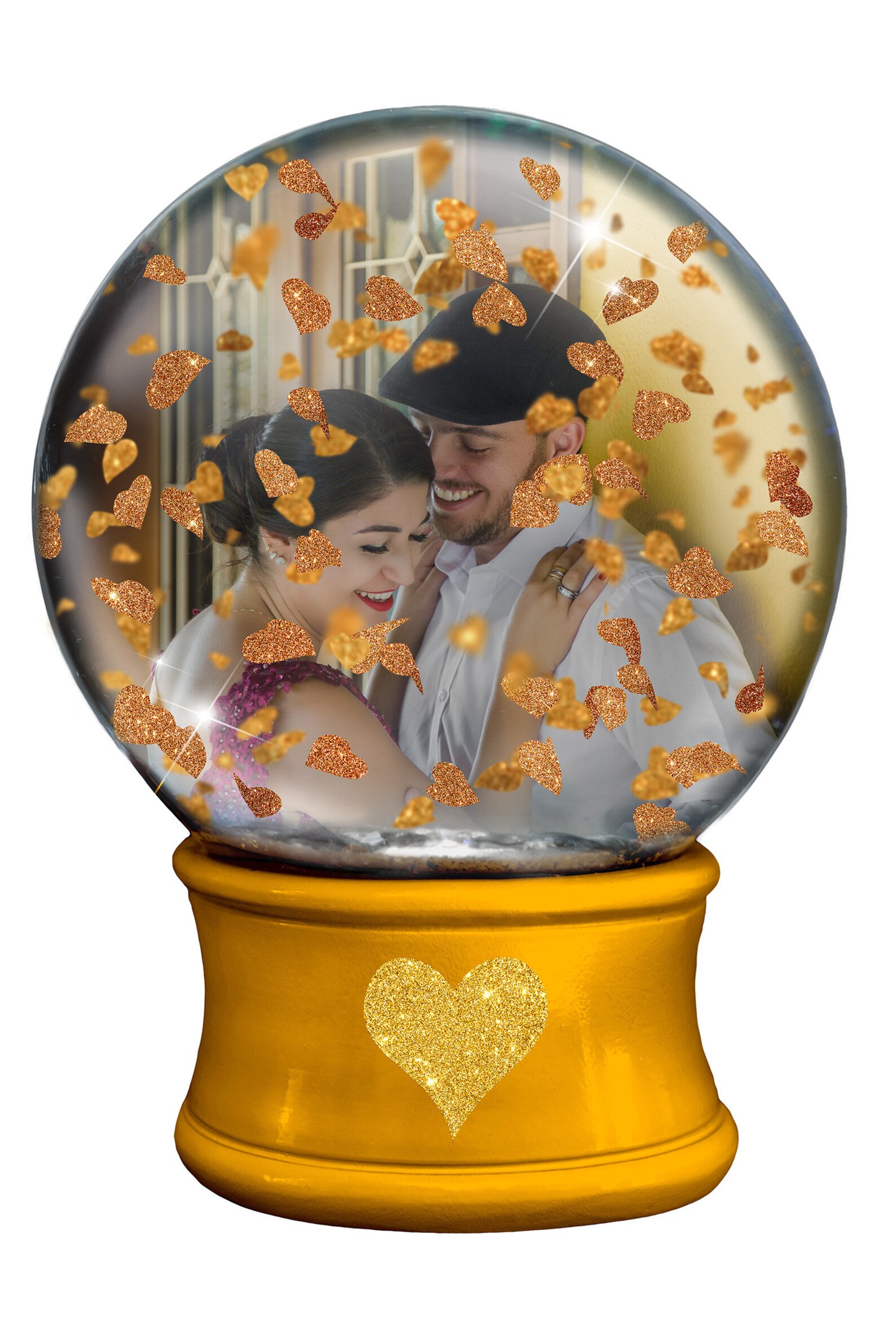 Digital Snow Globe, Png Clipart, Valentine Overlays, Psd Template ...