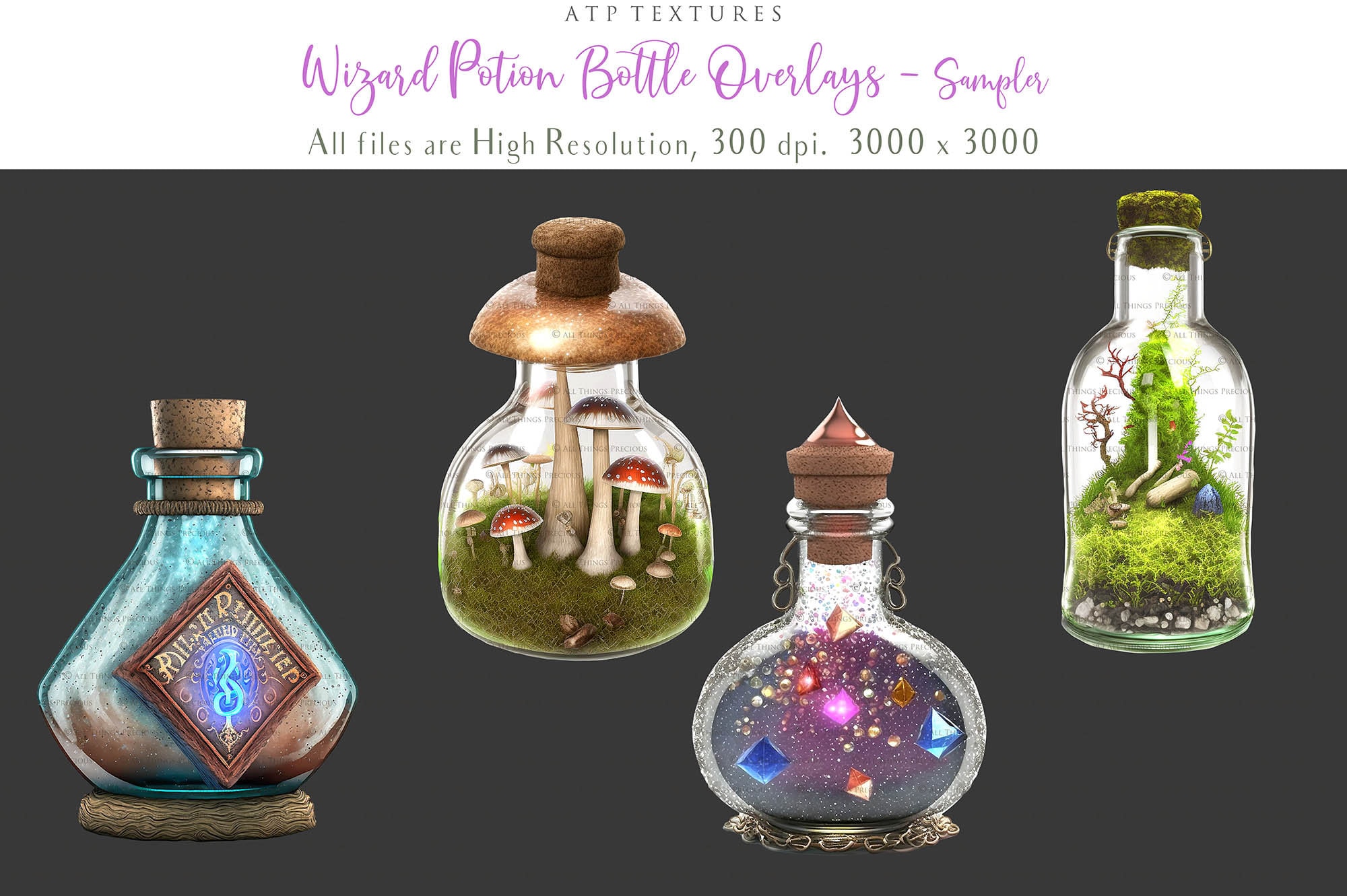 Png Overlays - Ai WIZARD POTION BOTTLES - Set 3 / Photo Overlay, High ...