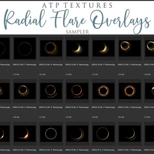 70 Flare OVERLAYS, Radial Ring Sun FLARES, Photo Overlay, Sunlight ...