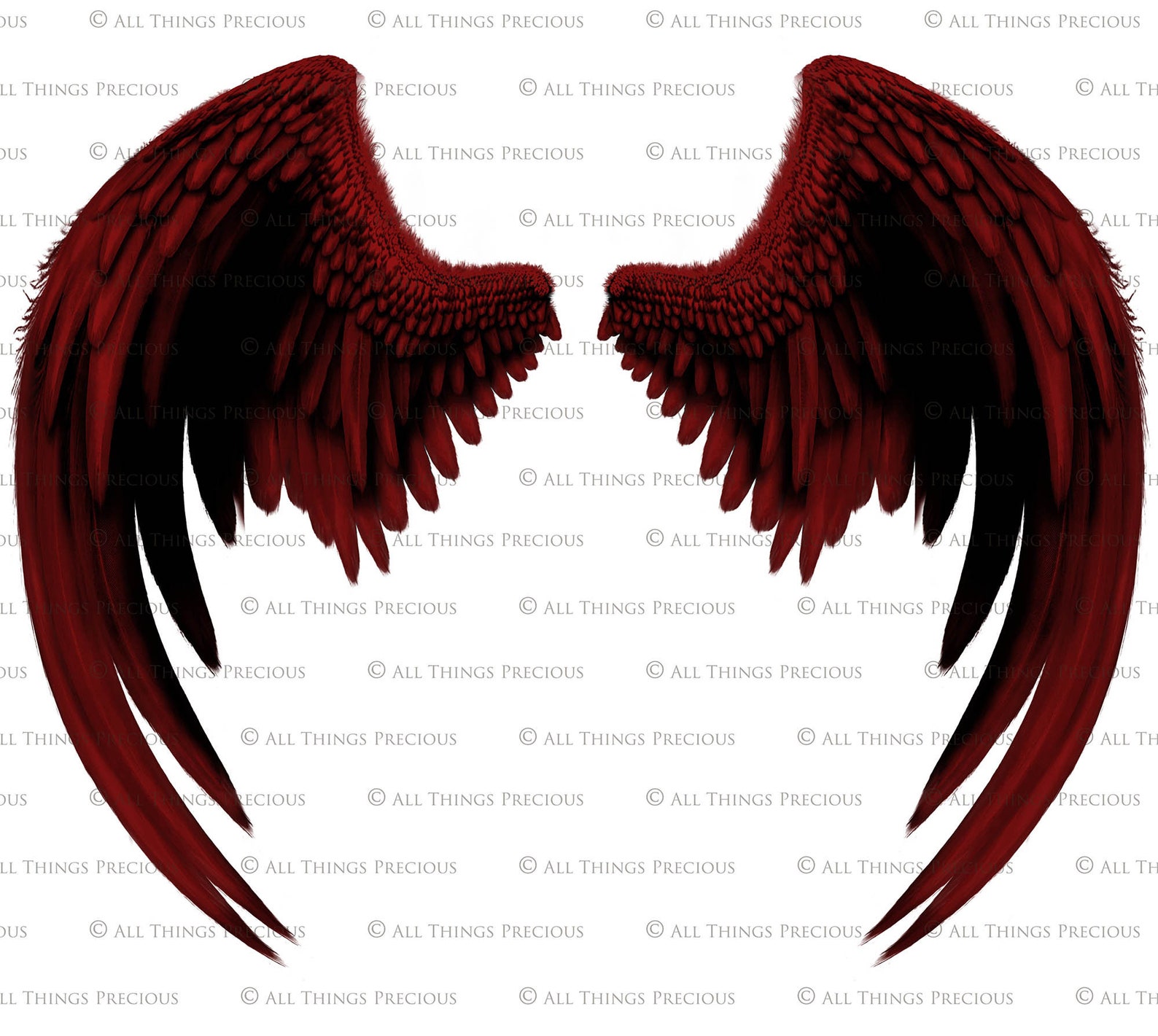 20 ANGEL WINGS RED Photo Overlays Digital Wing Png - Etsy