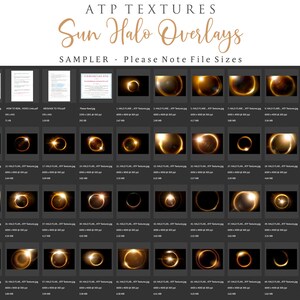 Sun Flare Halo Ring Overlays, Set 1. Jpeg Overlay for Photography ...