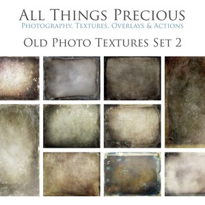 10 Old Photo TEXTURES - Vintage Set 2 / Photo Overlays, Digital Paper ...