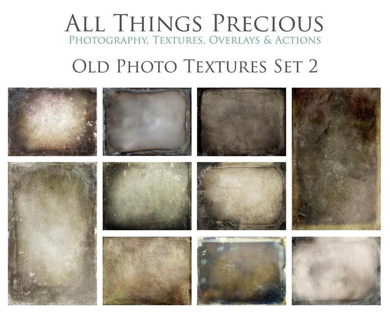 10 Old Photo TEXTURES Vintage Set 2 / Photo Overlays | Etsy Australia