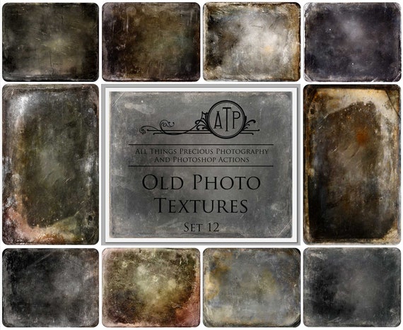 10 Old Photo TEXTURES - Vintage Set 12 / Photo Overlays, Digital paper ...